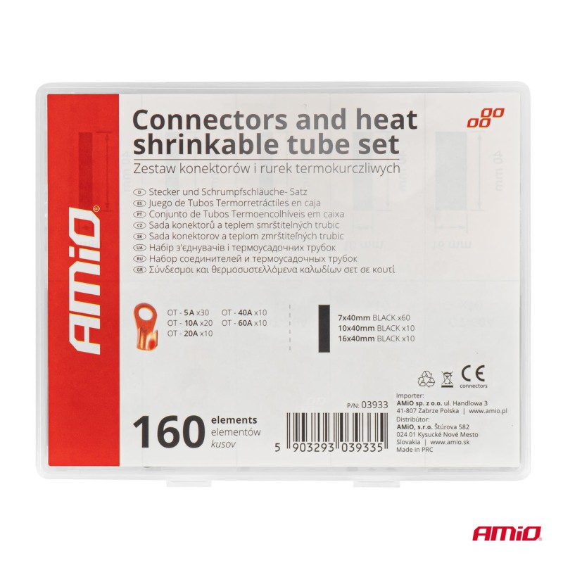 A set of connectors and tubes